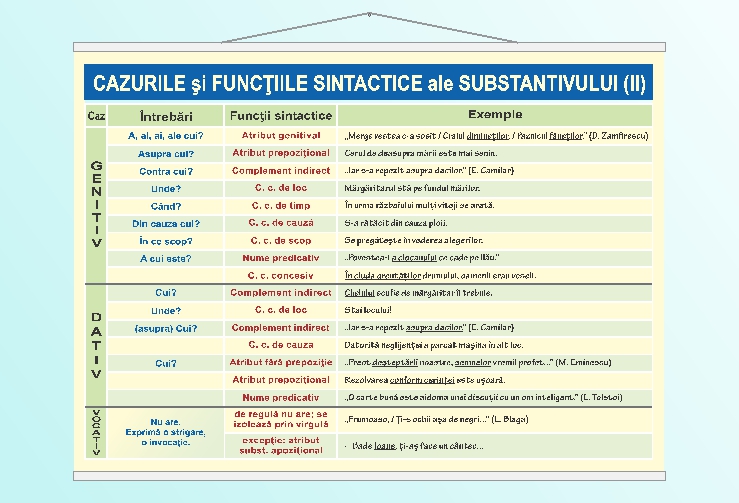 Cazurile și funcțiile sintactice ale substantivului (II) - 70x100 | My Website
